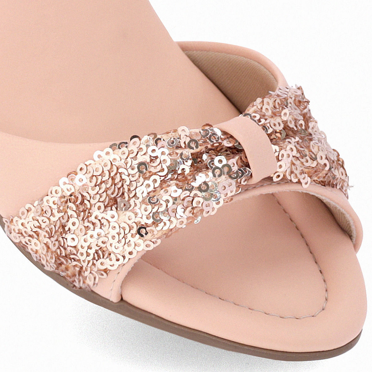 Sandália Rafa Salto Alto Rose/Ouro Rosado - PICCADILLY