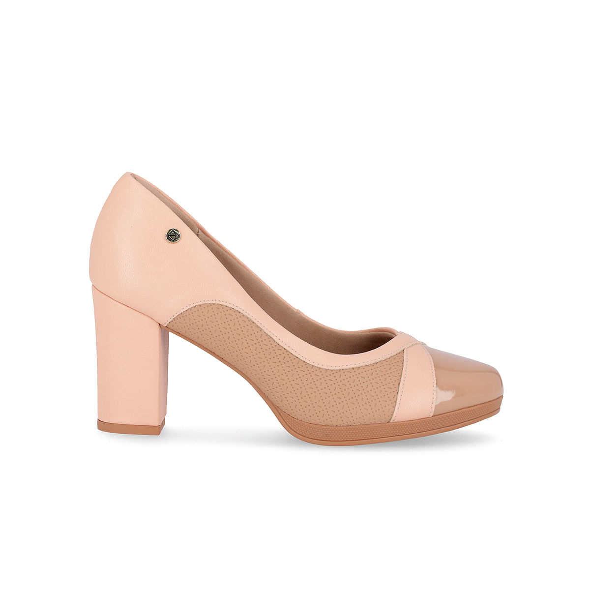 Scarpin Deise Salto Alto Rose/Nude Claro - PICCADILLY