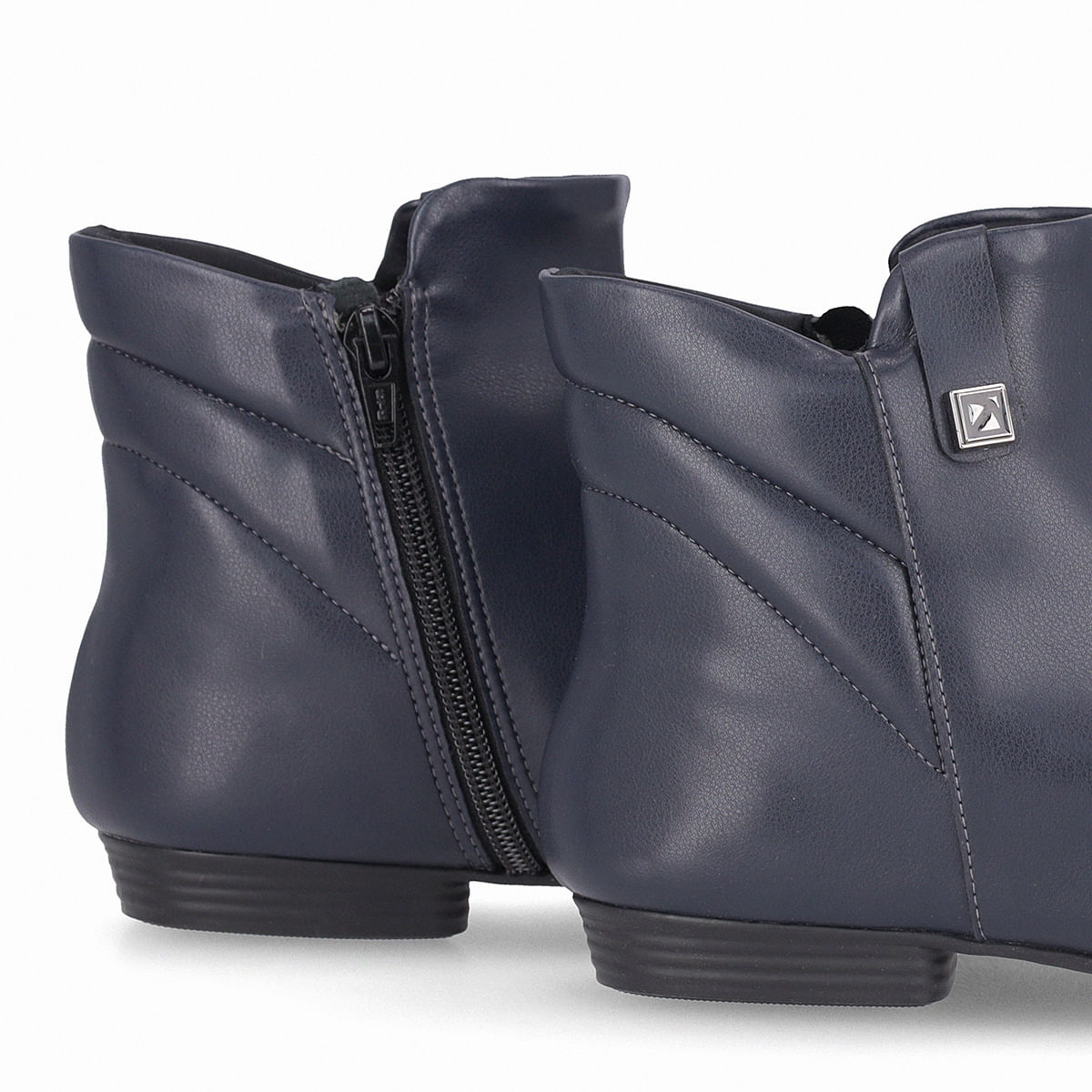 Bota Raquel Cano Curto Salto Baixo Navy - PICCADILLY